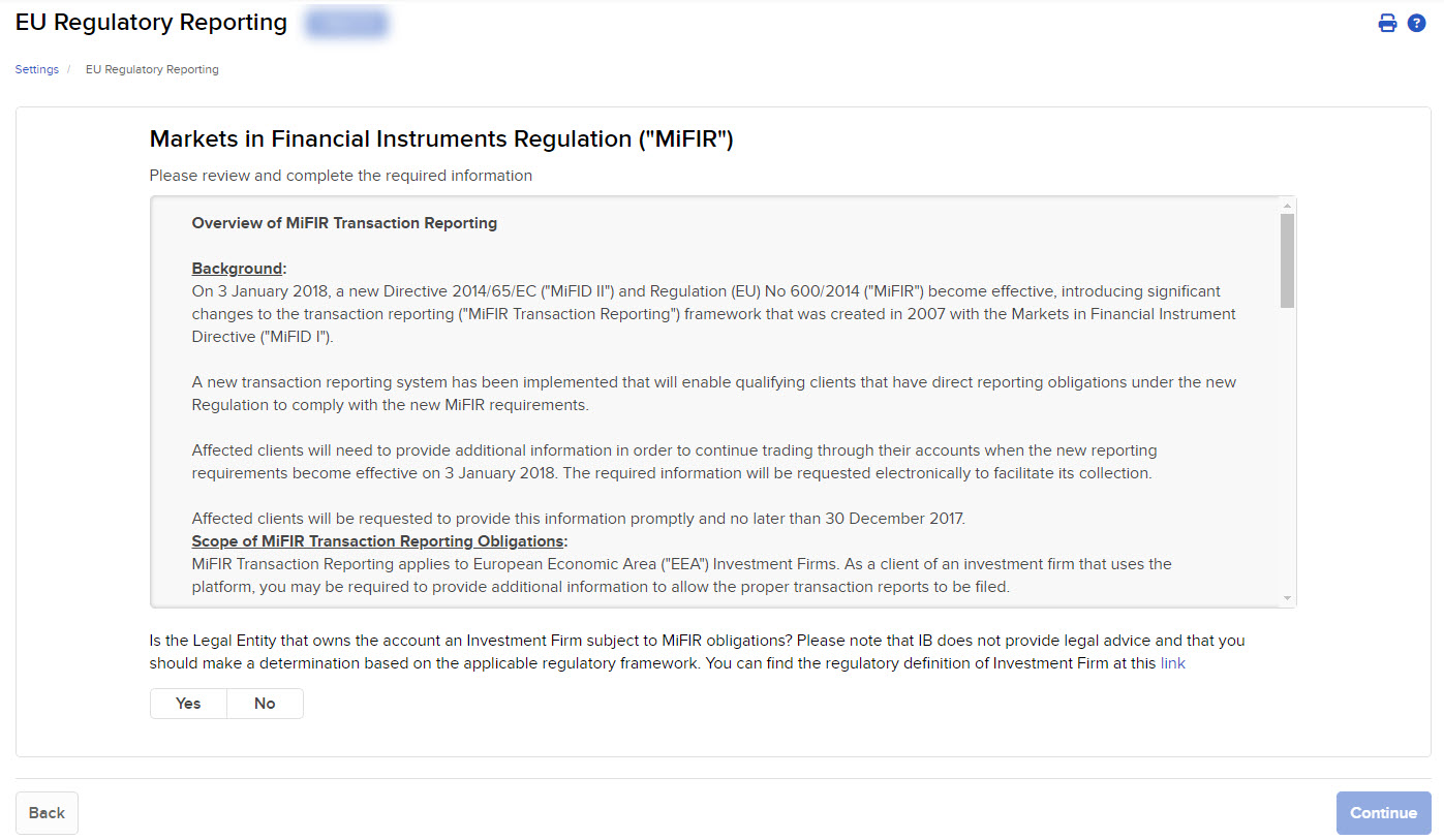 EU Regulatory Reporting