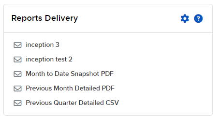 Configure Reports for Delivery