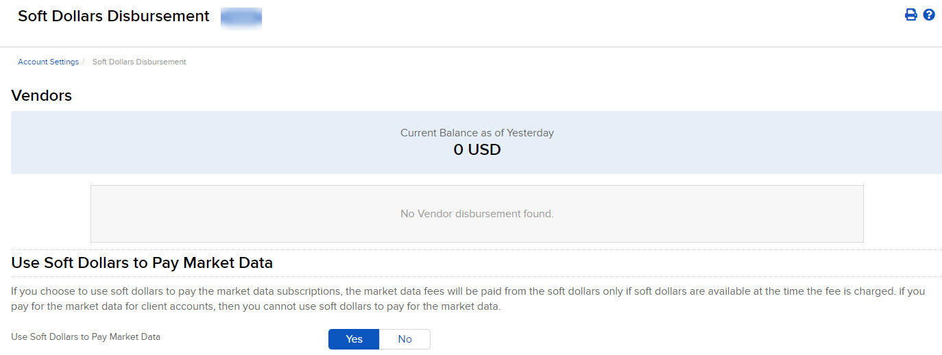 Soft Dollar Disbursement