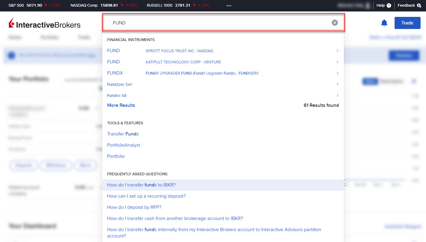 Symbol or Site Search