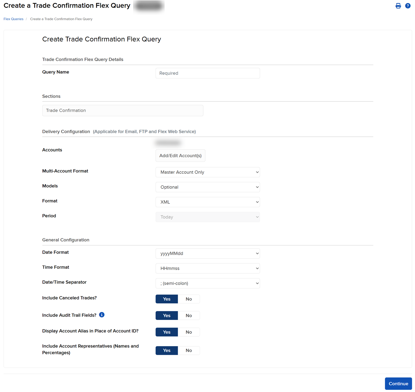Trade Confirmation Flex Queries