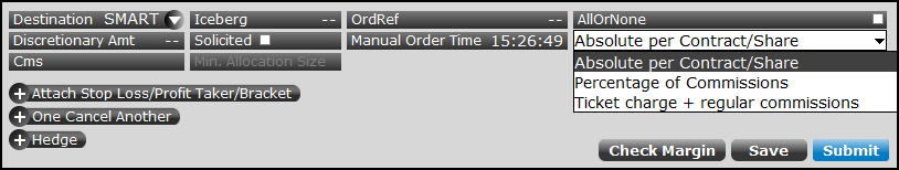 Order Entry Commission Markup