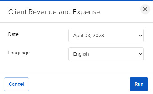 Client Revenue and Expense