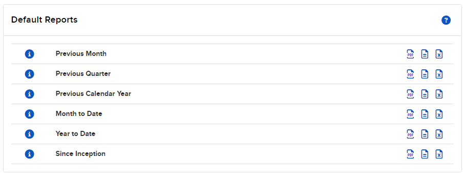 Run a Default Report