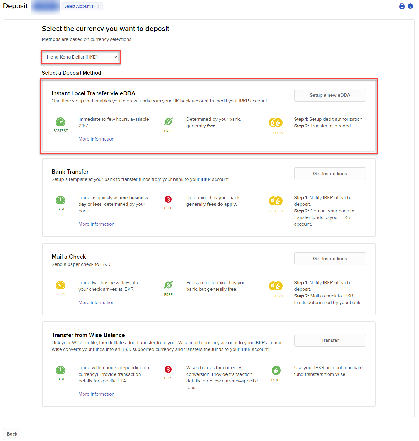 Instant Local Transfer via eDDA