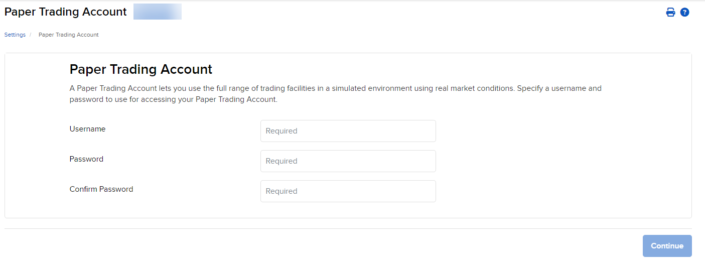 Paper Trading Account