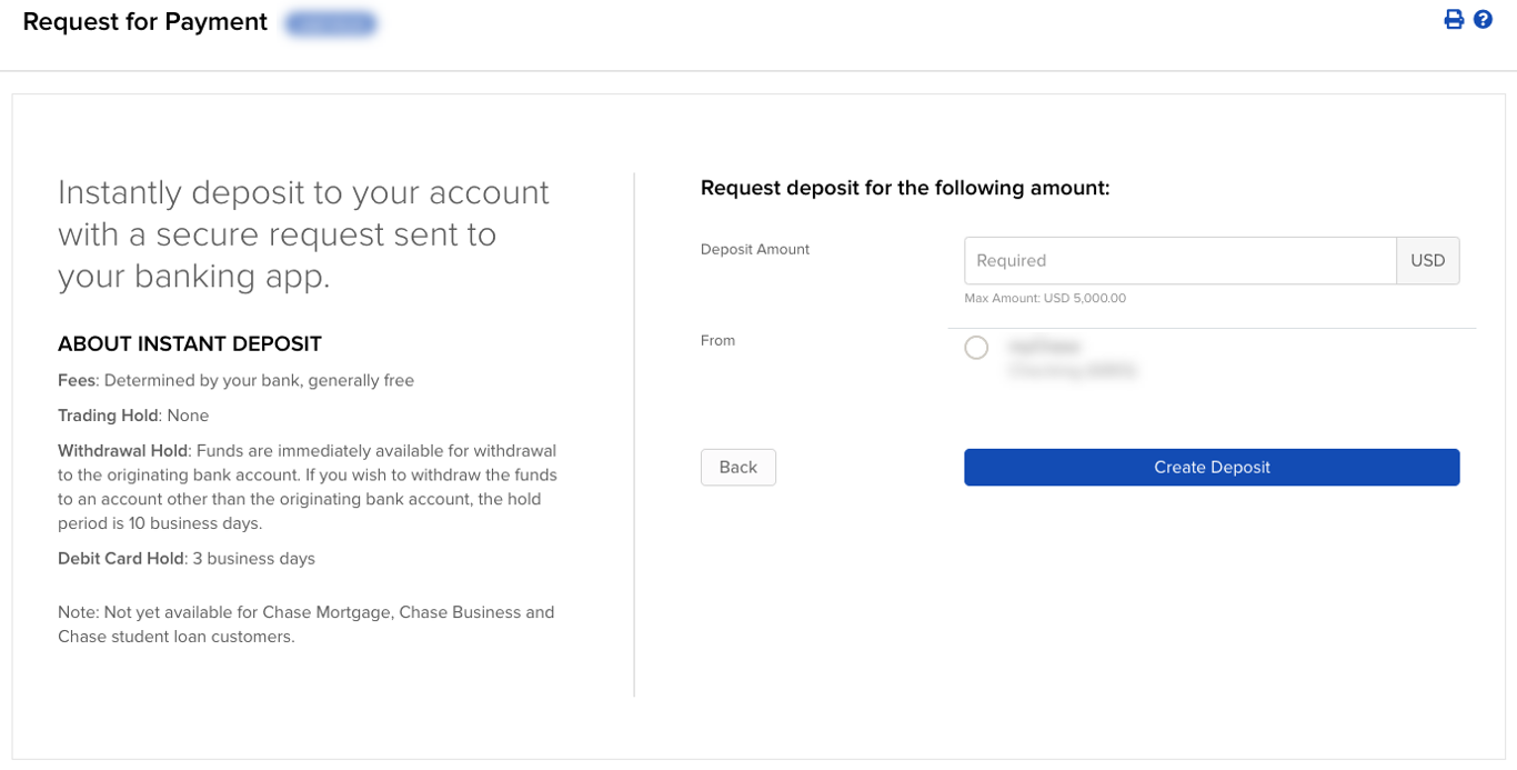 Request for Payment Service