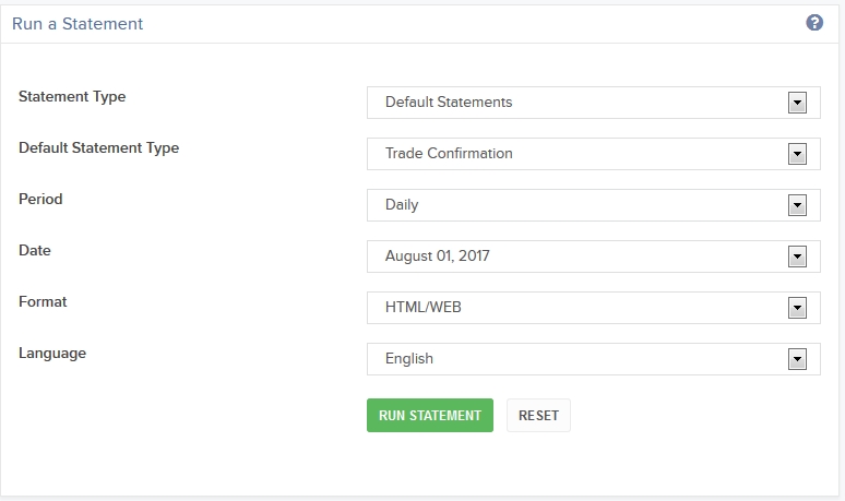 Trade Confirmation Reports