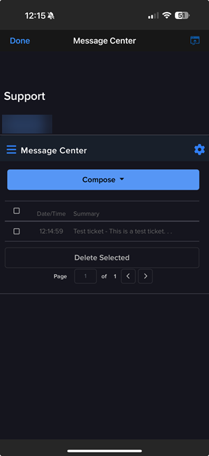 Message Center