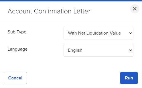 Account Confirmation Letter