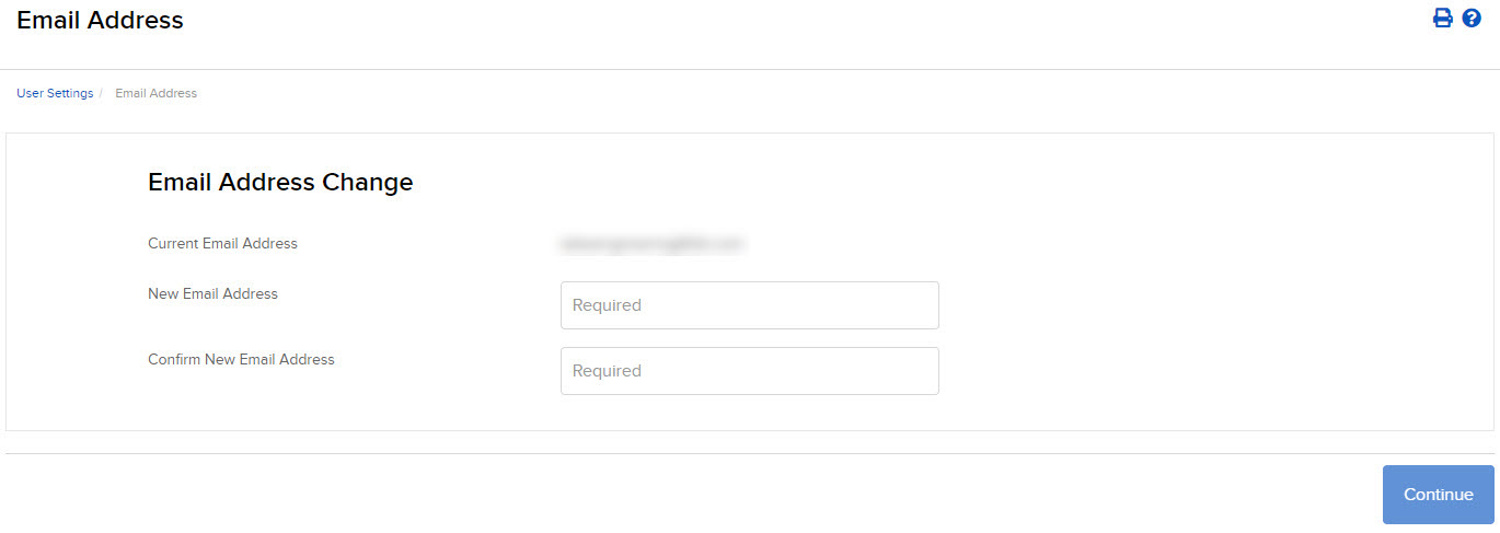Change Email Address