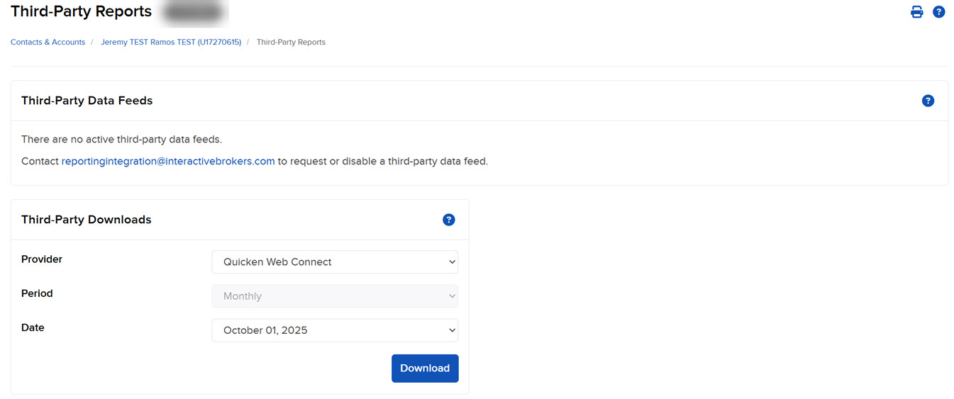 Contact - Third-Party Reports