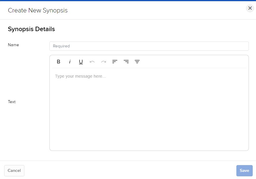 Create Synopses