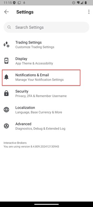 IBKR Mobile for Android 2024 Release Notes