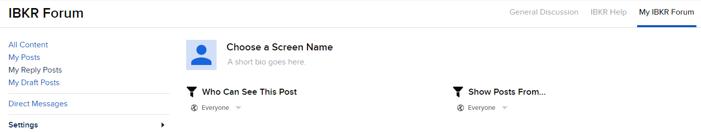 Create a Screen Name
