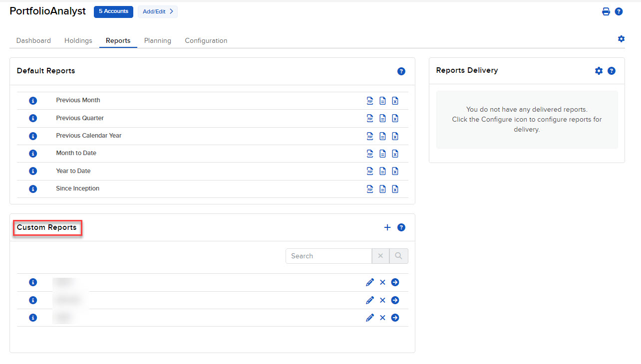 Custom Reports