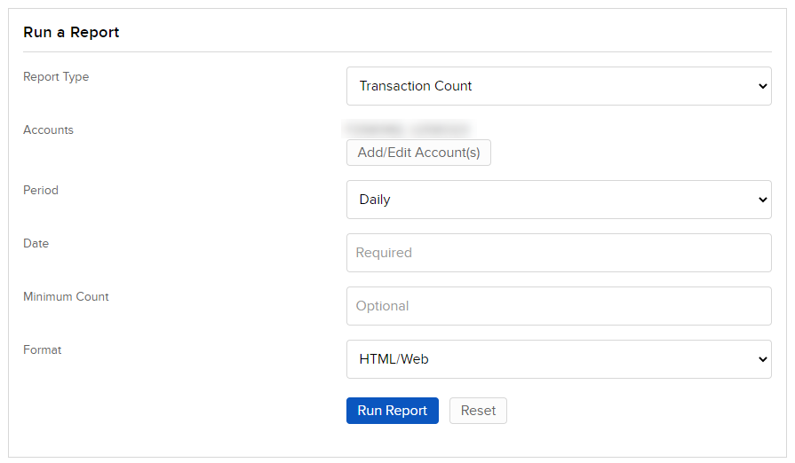 Run A Report On Transaction Count